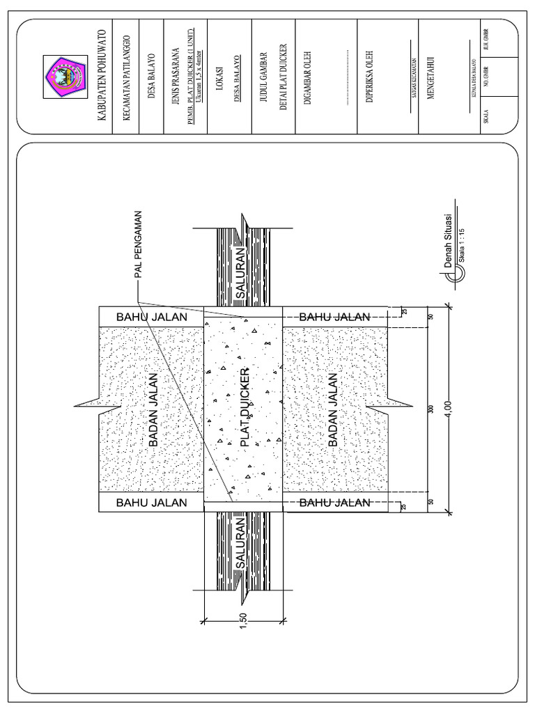 Gambar Detail Plat Deker Kecil | PDF