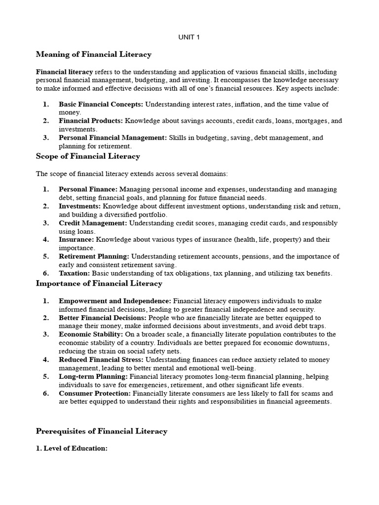 UNIT1 sec ( finance for everyone) | PDF | Insurance | Expense