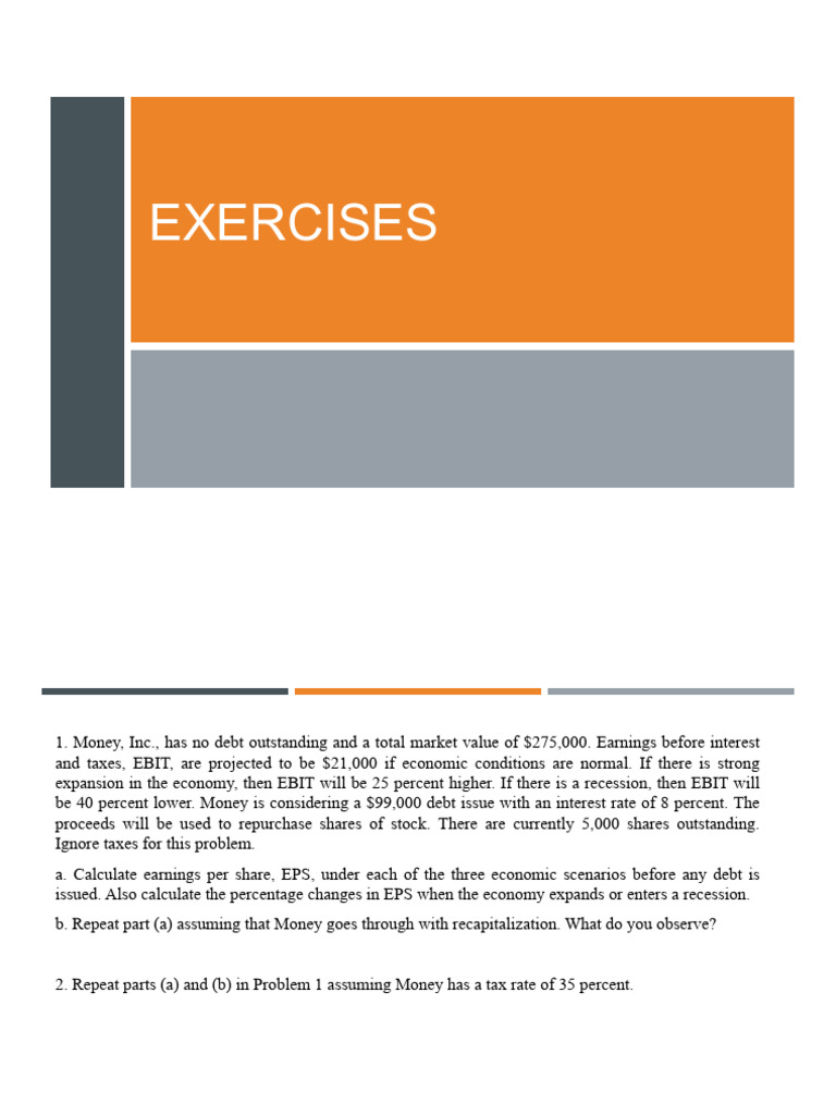 Chap 5 Exercise | PDF