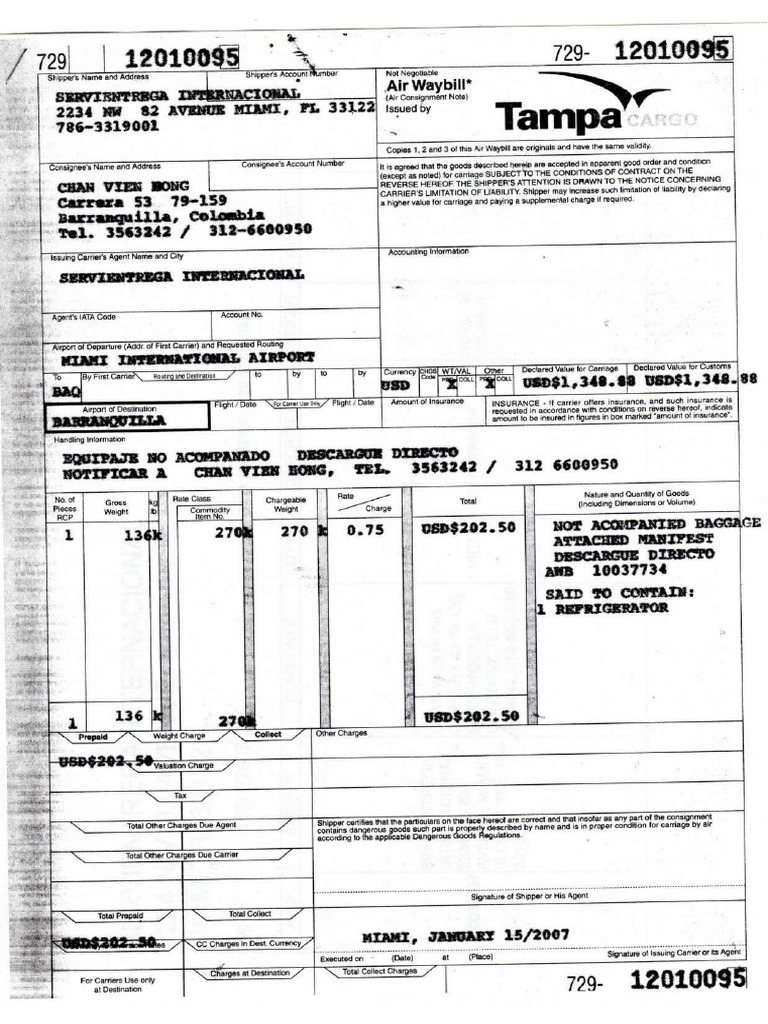 Guia Aérea Master Tampa | PDF