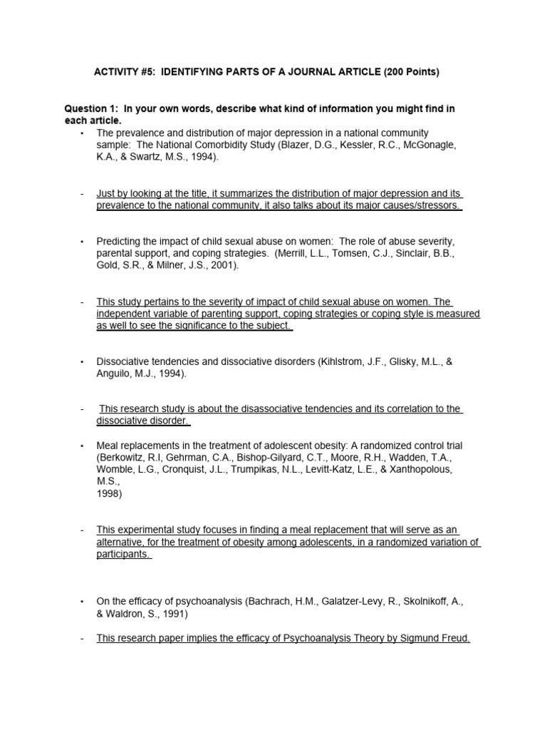 Identifying Journal Article Parts | PDF | Social Media | Popular ...