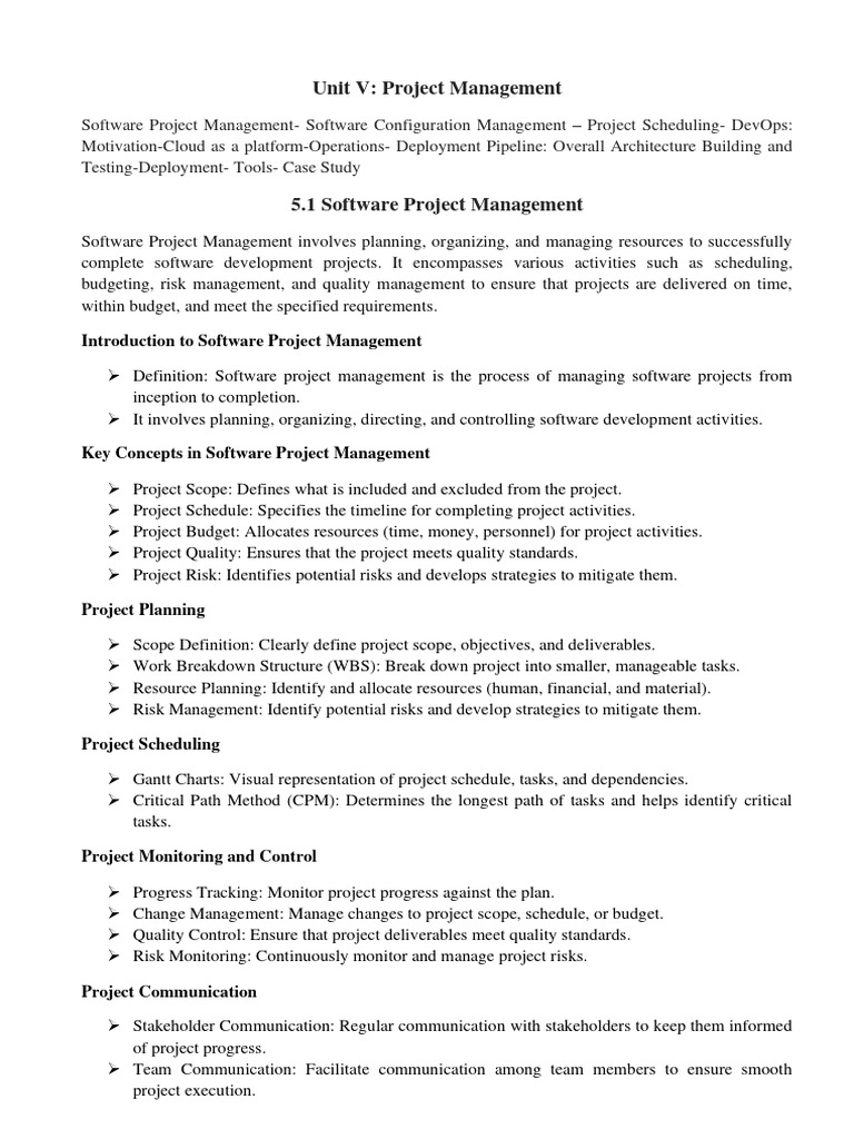 Software Project Management Essentials | PDF | Project Management | Version Control