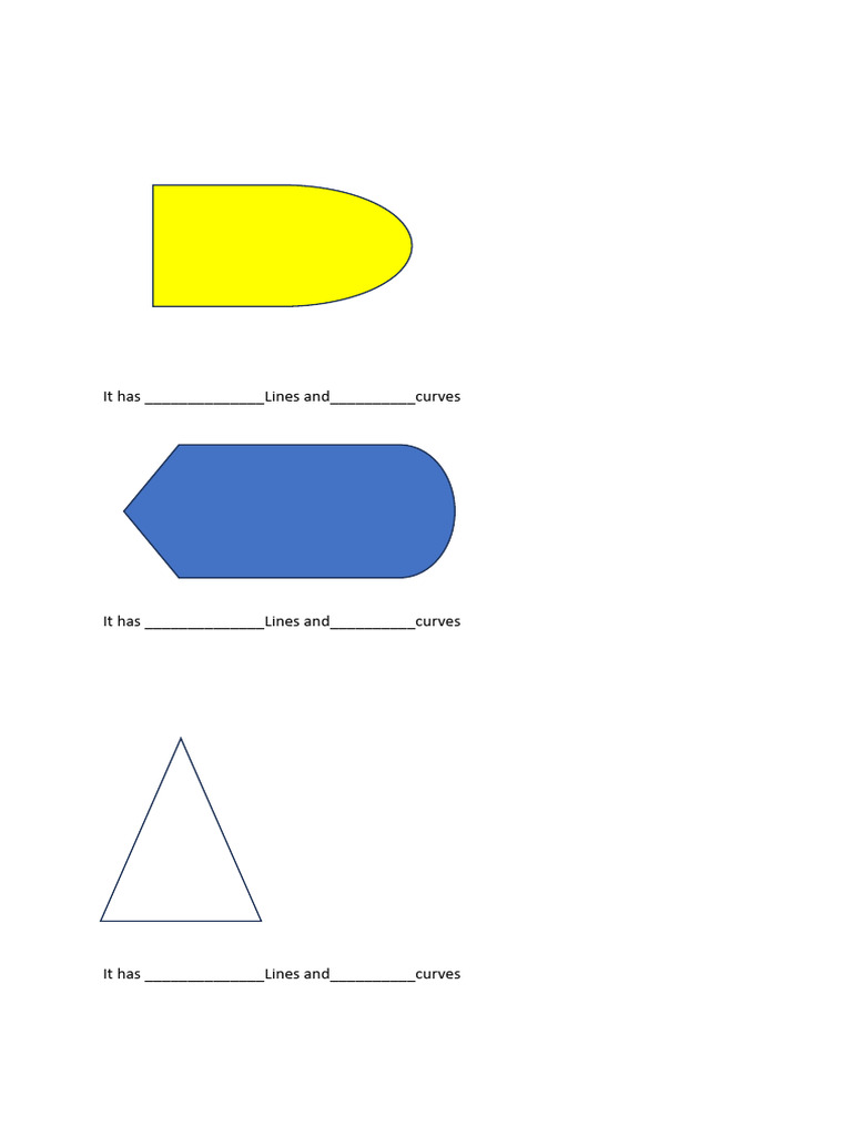 Lines and Curves in Geometric Figures | PDF