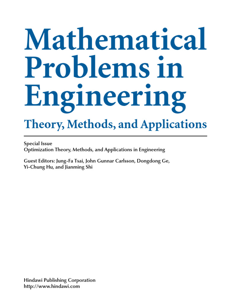 Optimization Theory, Methods, and Applications in Engineering (PDFDrive ...