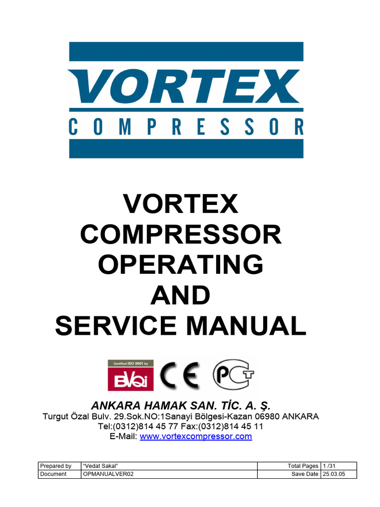 Vortex - MANUAL ERS11Ex | PDF | Belt (Mechanical) | Valve