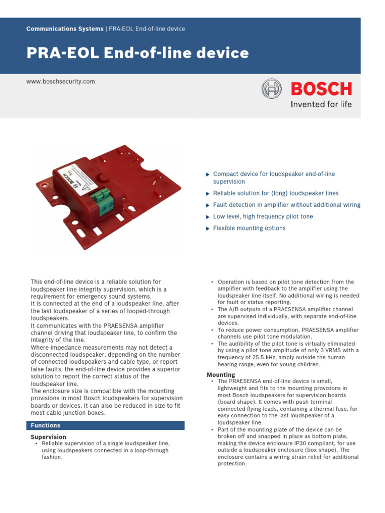 End-of-line_device | PDF | Loudspeaker | Amplifier