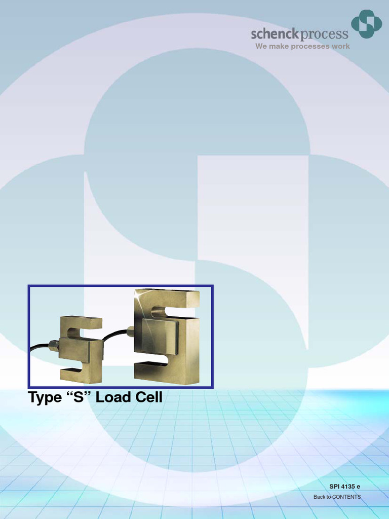 Schenck S-Type Load Cell Catalogue | PDF | Metrology | Applied And ...
