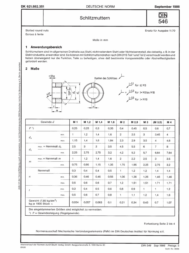 DIN 546 1986-09 | PDF