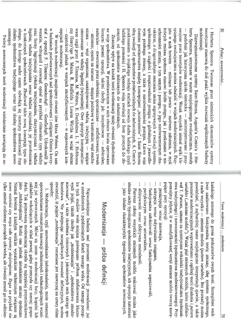 Teorie Modernizacji - Krzysztofek - Szczepański | PDF