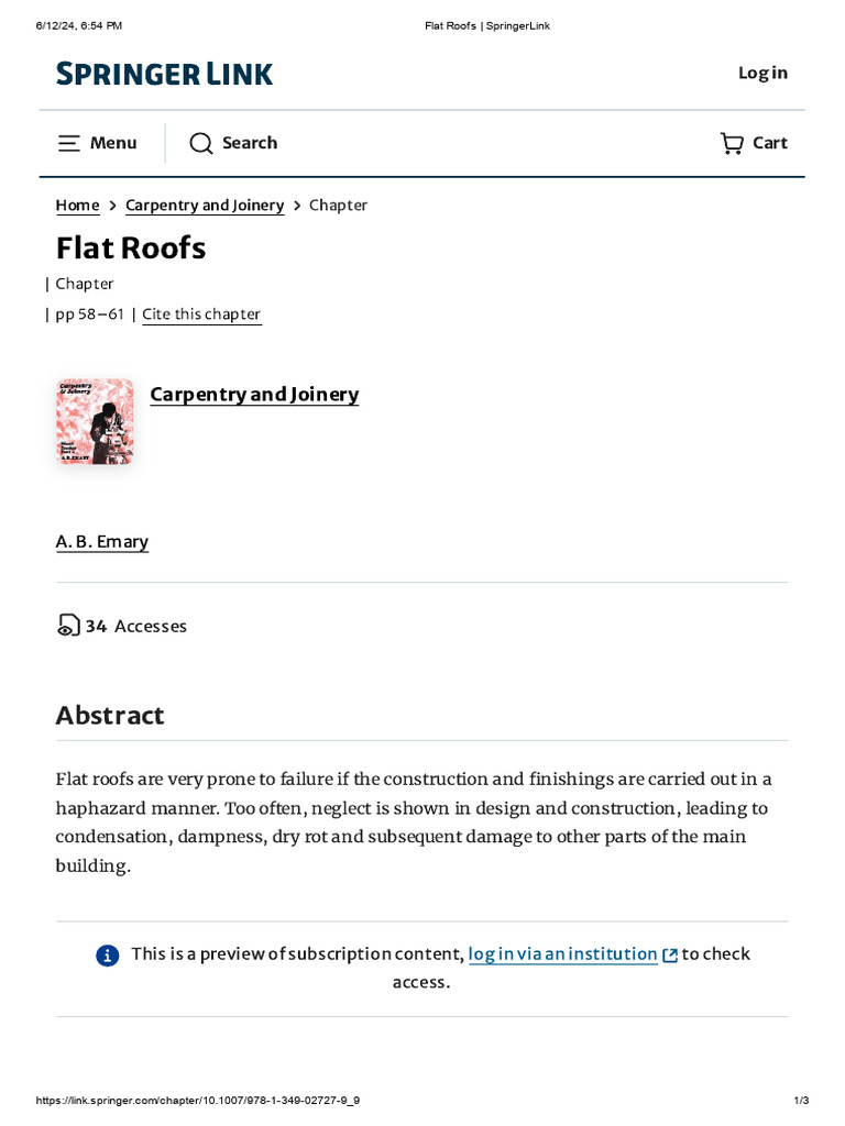Flat Roofs - SpringerLink | PDF | Written Communication | Publishing