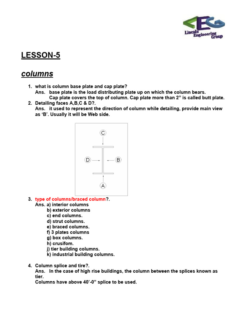 Lesson-05 Column | PDF | Galvanization | Column