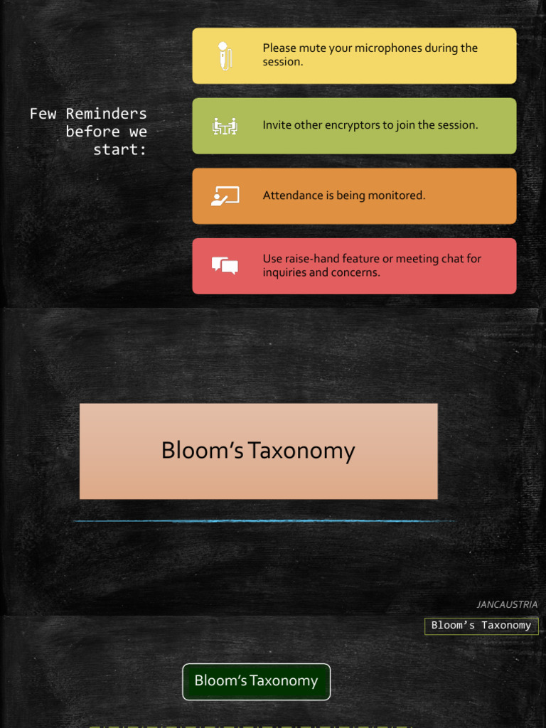 Blooms Taxonomy | PDF | Cognitive Science | Cognition