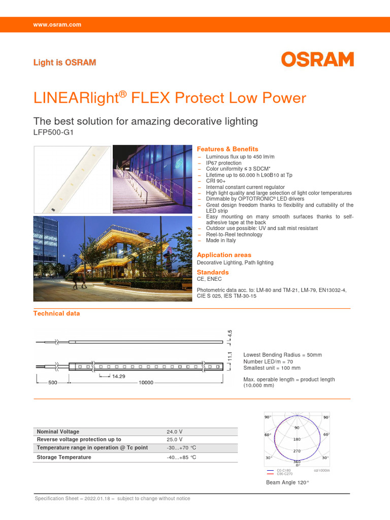 Linearlight Flex Protect Low Power Lfp500 (En) | PDF | Lighting | Light Emitting Diode