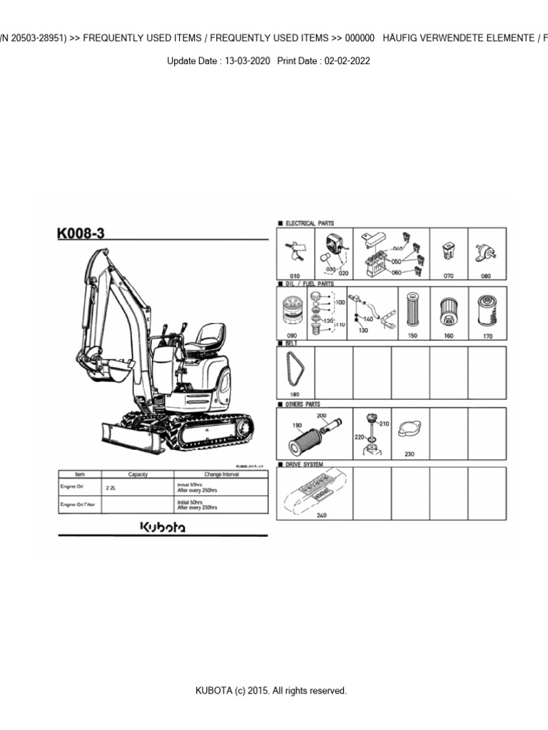 Kubota K008-3 - Katalog ND - Motor | PDF | Mechanical Engineering | Engine Technology