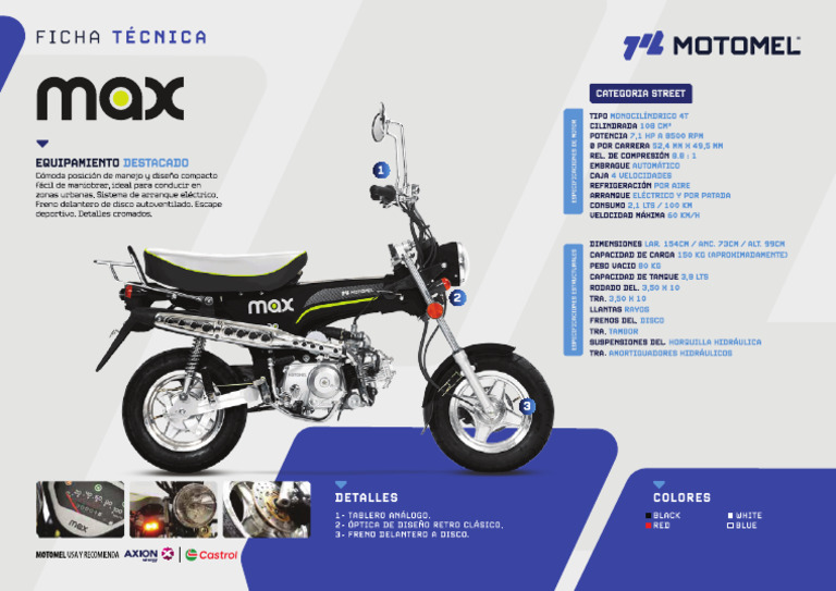 Ficha Tecnica Max 110 | PDF