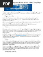 Bagian Komponen Utama Dalam Printer Dan Fungsinya | PDF