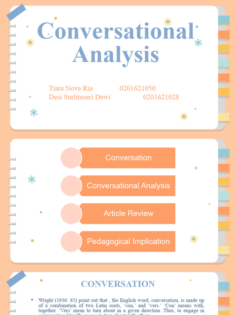 2 Conversational Analysis | PDF | Human Communication | Linguistics