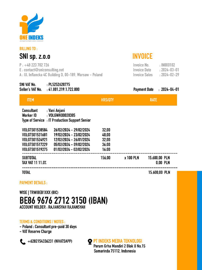 Invoice Volvo Februari | PDF