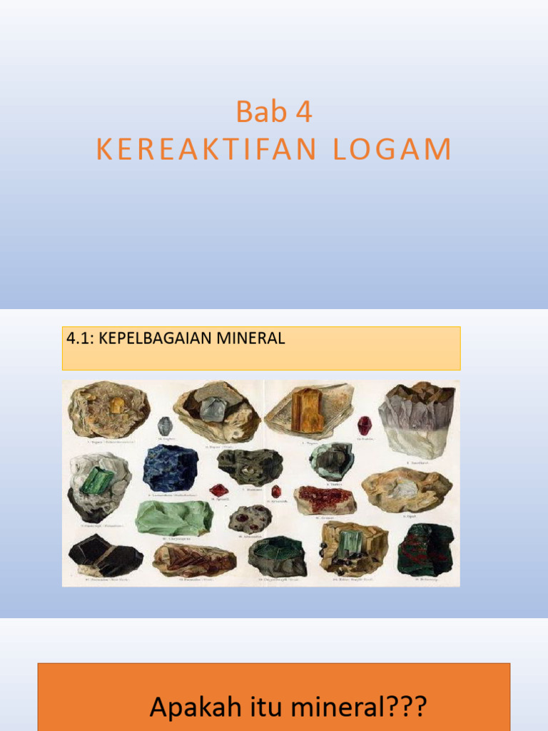 Bab 4 Kereaktifan Logam Pdf