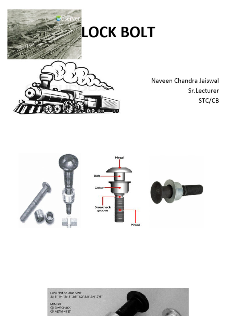 Lock Bolt Installation and Maintenance Guide | PDF