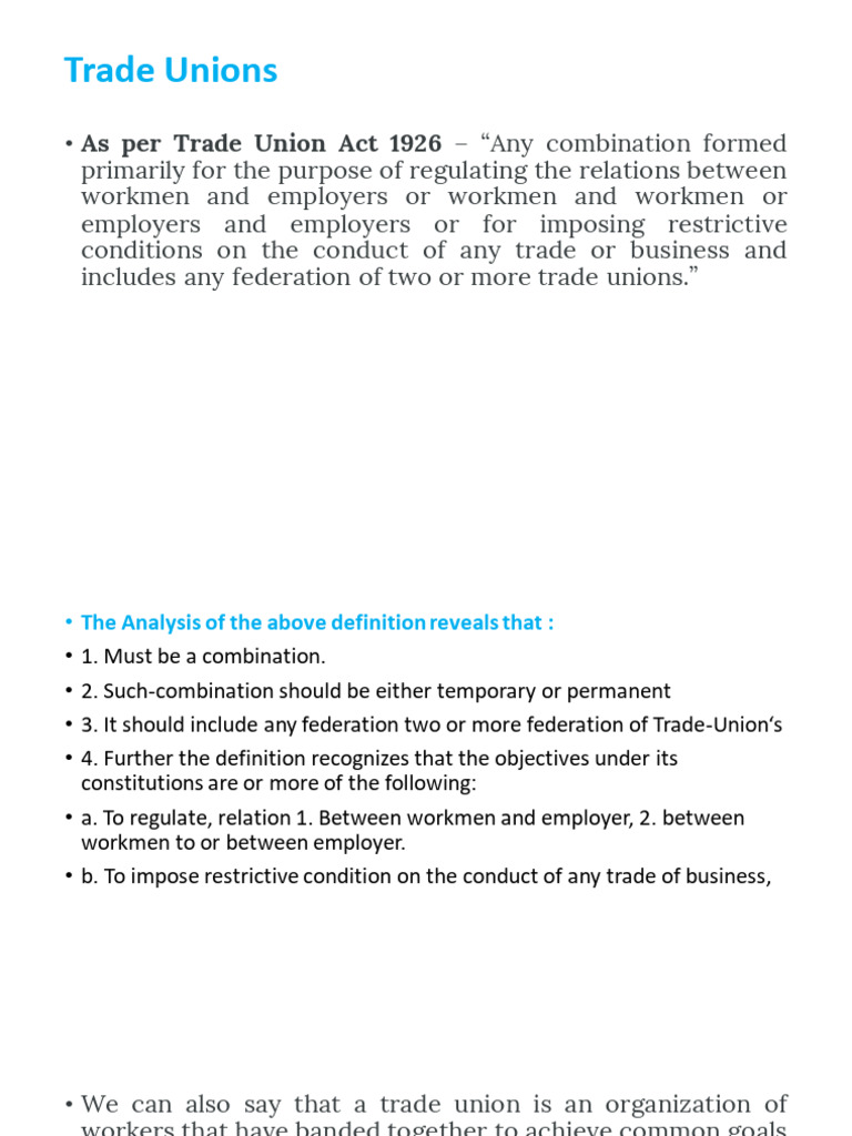 Trade Union | PDF | Trade Union | Employment