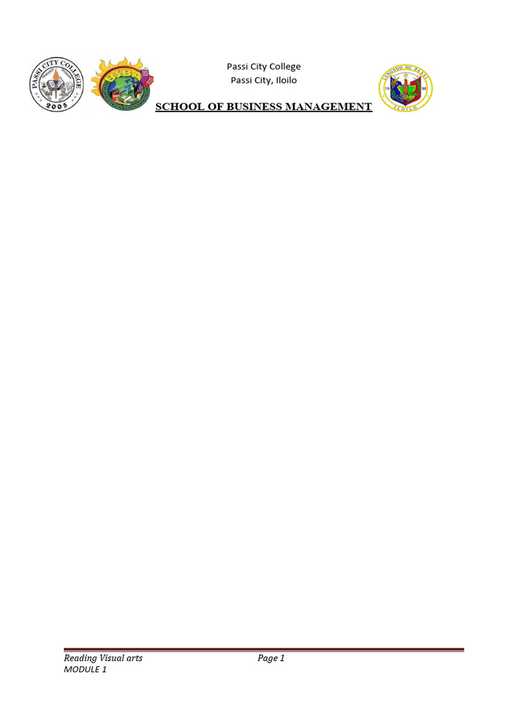 READING VISUAL ARTS MODULE 1 | PDF | The Arts | Drawing