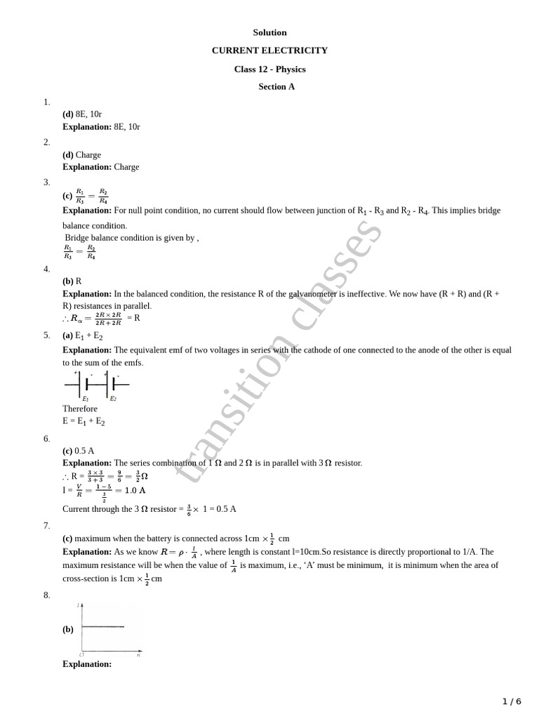 Solution 1379055 | PDF | Electrical Resistance And Conductance ...