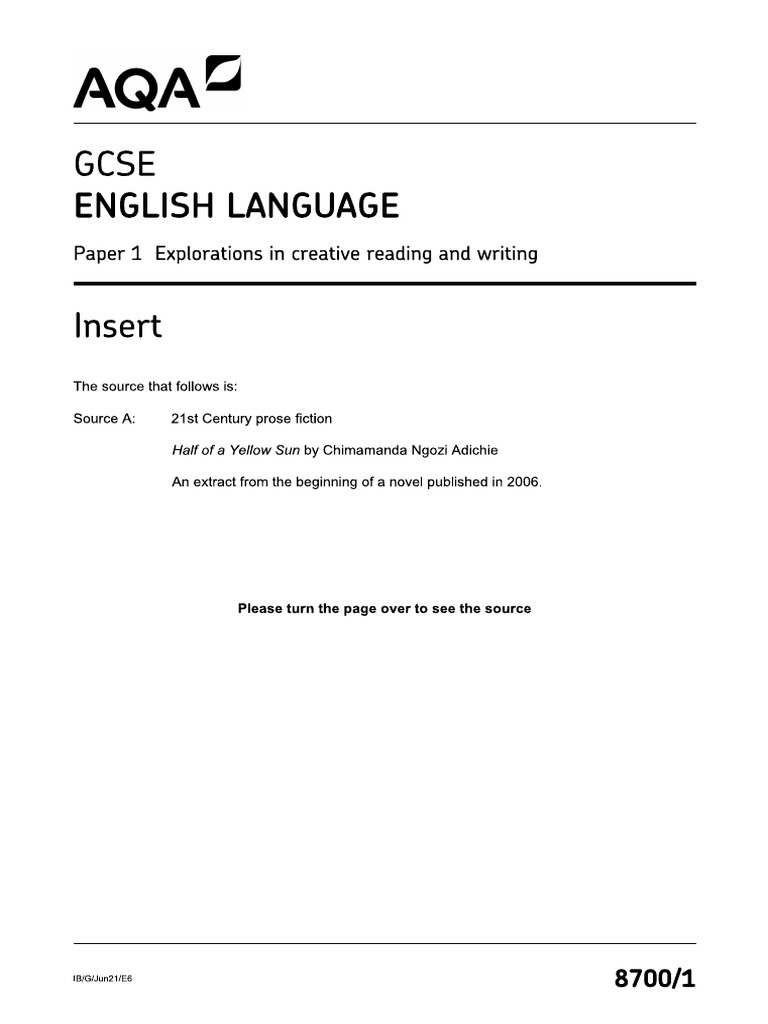 English Paper 1 Language Text | PDF