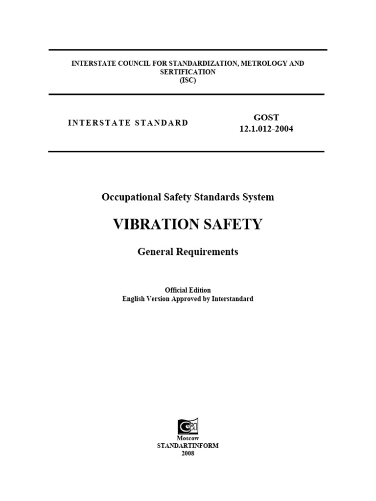 GOST 12.1.012-2004 - Eng | Download Free PDF | Safety | Occupational ...