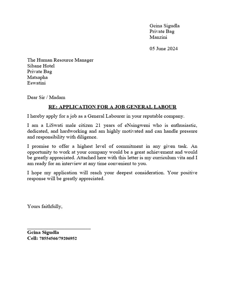 CV & LETTER - Zwane Sihle Foxca 2 | PDF