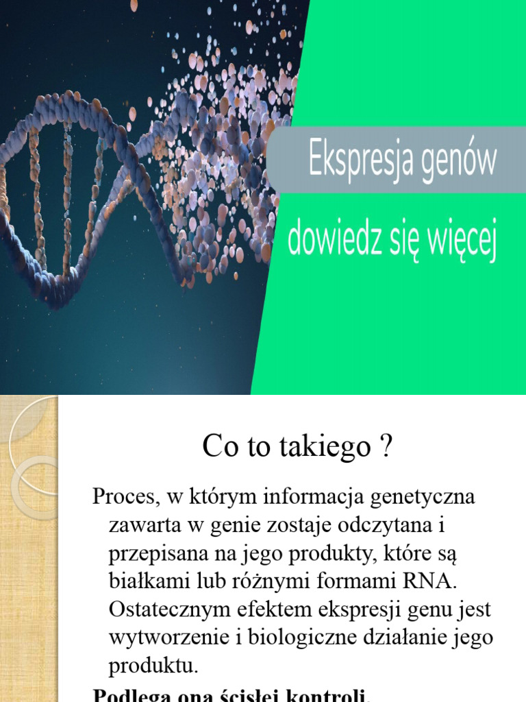 Ekspresja Genów | PDF