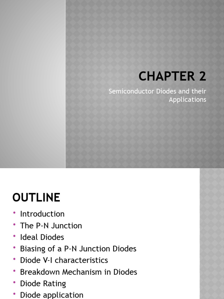 Chapter 2 - The diode | Download Free PDF | P–N Junction | Solid State Engineering
