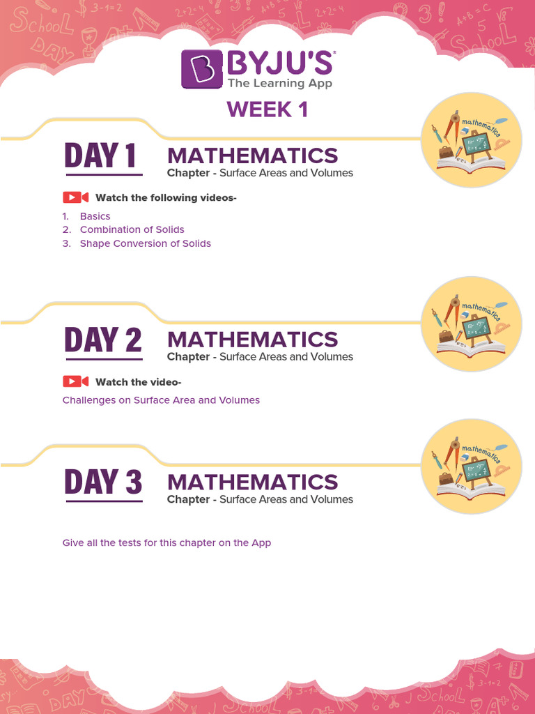 Study Plan 06 Class 10 BTLA | PDF | Mathematics | Natural Environment