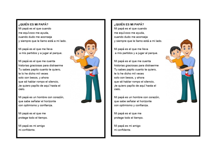 Poema a Papá para el Día del Padre | PDF