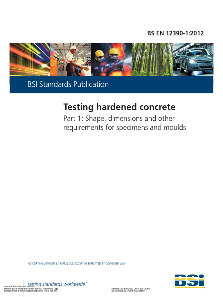 BS en 12390-1 2012 | PDF | Engineering Tolerance