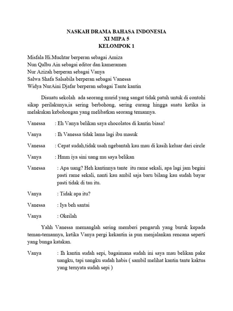 Naskah Drama Bhs Indonesia-1 | PDF