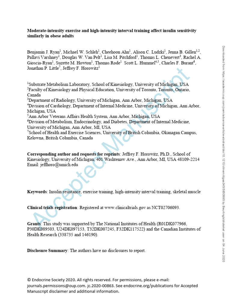 Moderate-High Intensity | PDF | High Intensity Interval Training ...