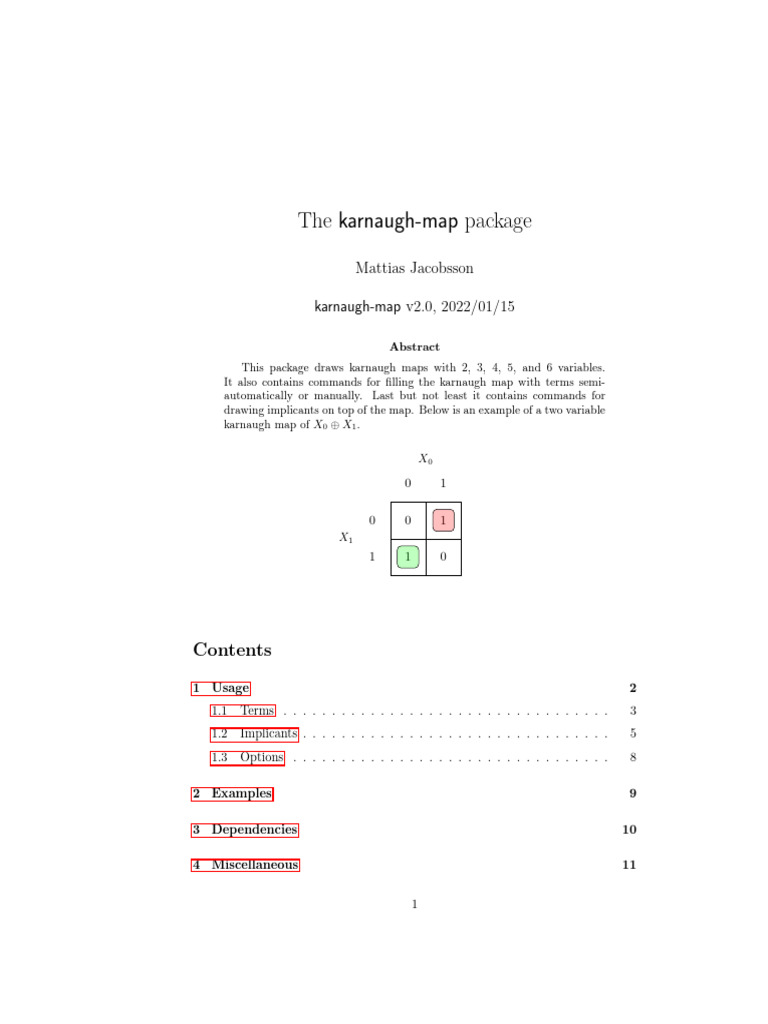 Karnaugh Map | PDF | Boolean Algebra | Teaching Mathematics