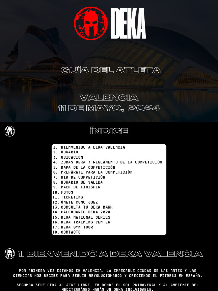 Guia Del Atleta DEKA Valencia | PDF