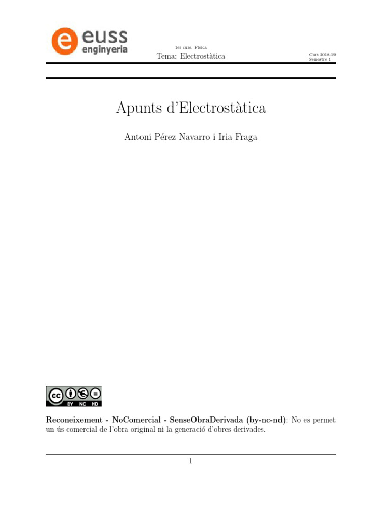 T0 1 Electrostatica | PDF