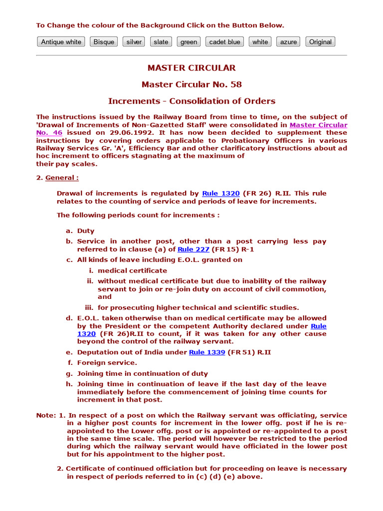 Master - Circular - 58 ICREMENTS | PDF | Prosecutor | Incentive