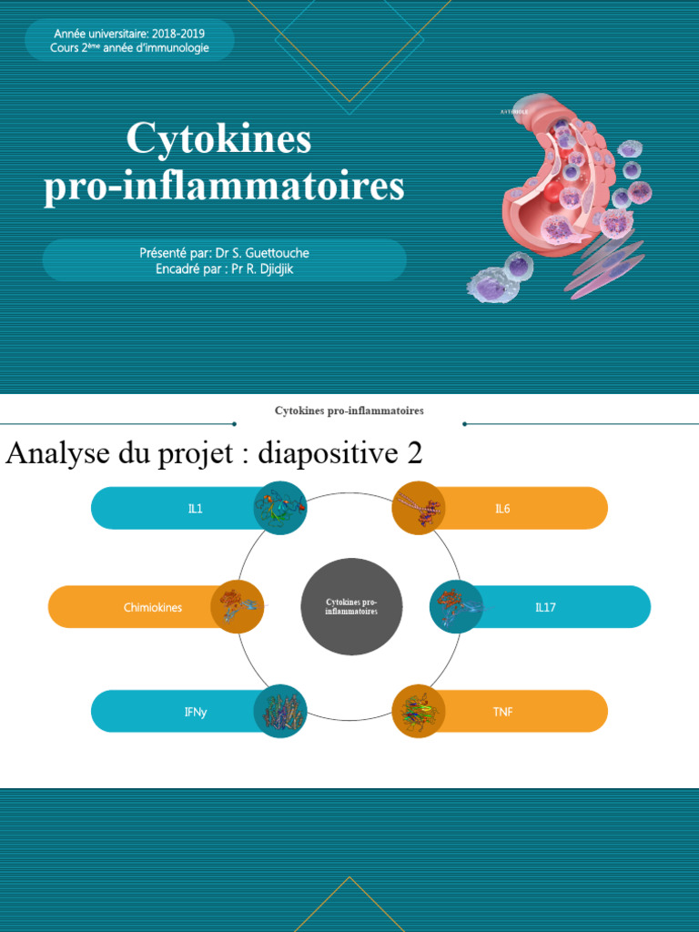 Cytokines Pro-Inflammatoires en Immunologie | PDF | Cancer | Inflammation