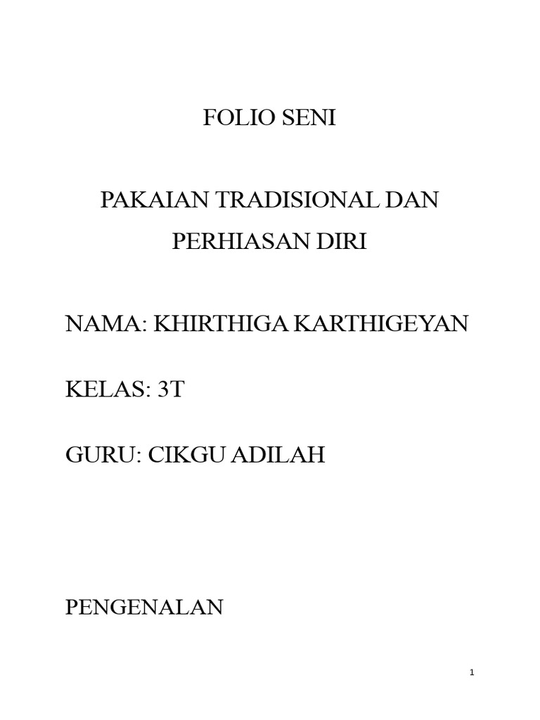 Folio Seni | PDF