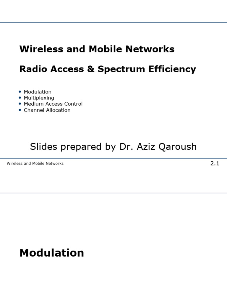 slides 2 | Download Free PDF | Modulation | Cellular Network