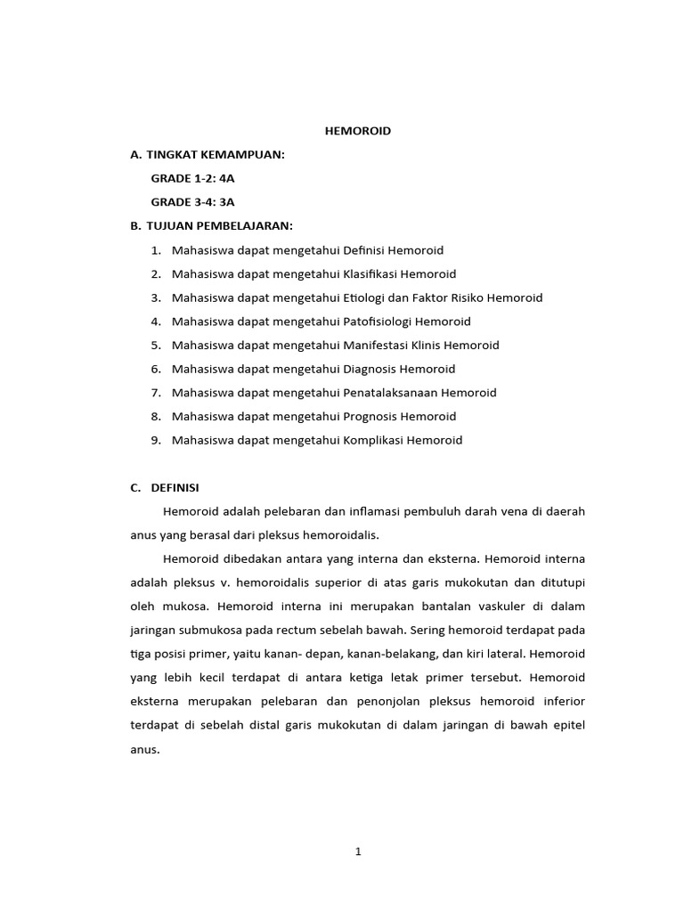 Modul Interna (Hemoroid, GNAPS, ISK, PSCBA) | PDF
