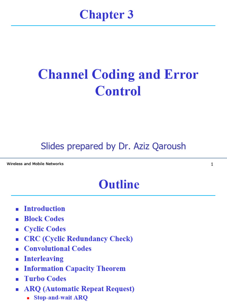 Slides 3 | PDF | Error Detection And Correction | Algorithms