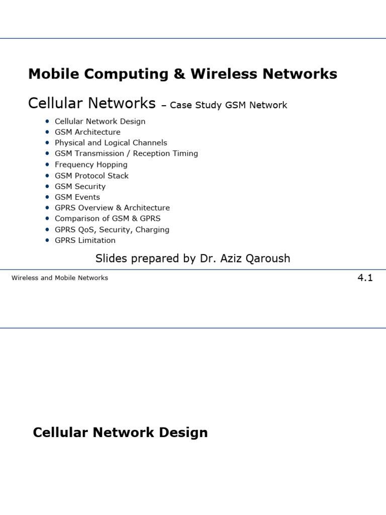 slides 4 part 1 | Download Free PDF | Cellular Network | Base Station