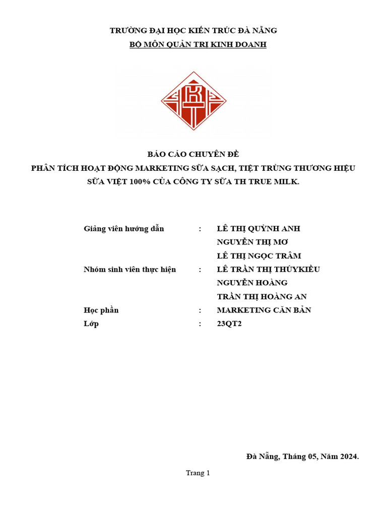 MKT bản chỉnh chưa xong | PDF