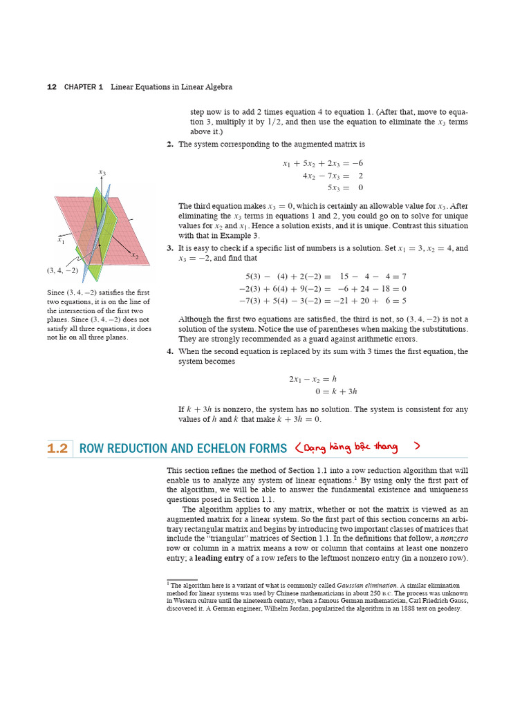 1.2 Row Reduction and Echelon Forms | PDF | Algebra | Linear Algebra