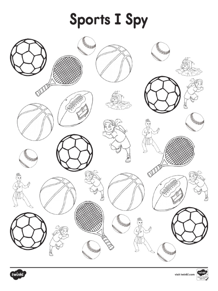 B&W Sports I Spy - Sports and Numbers | PDF